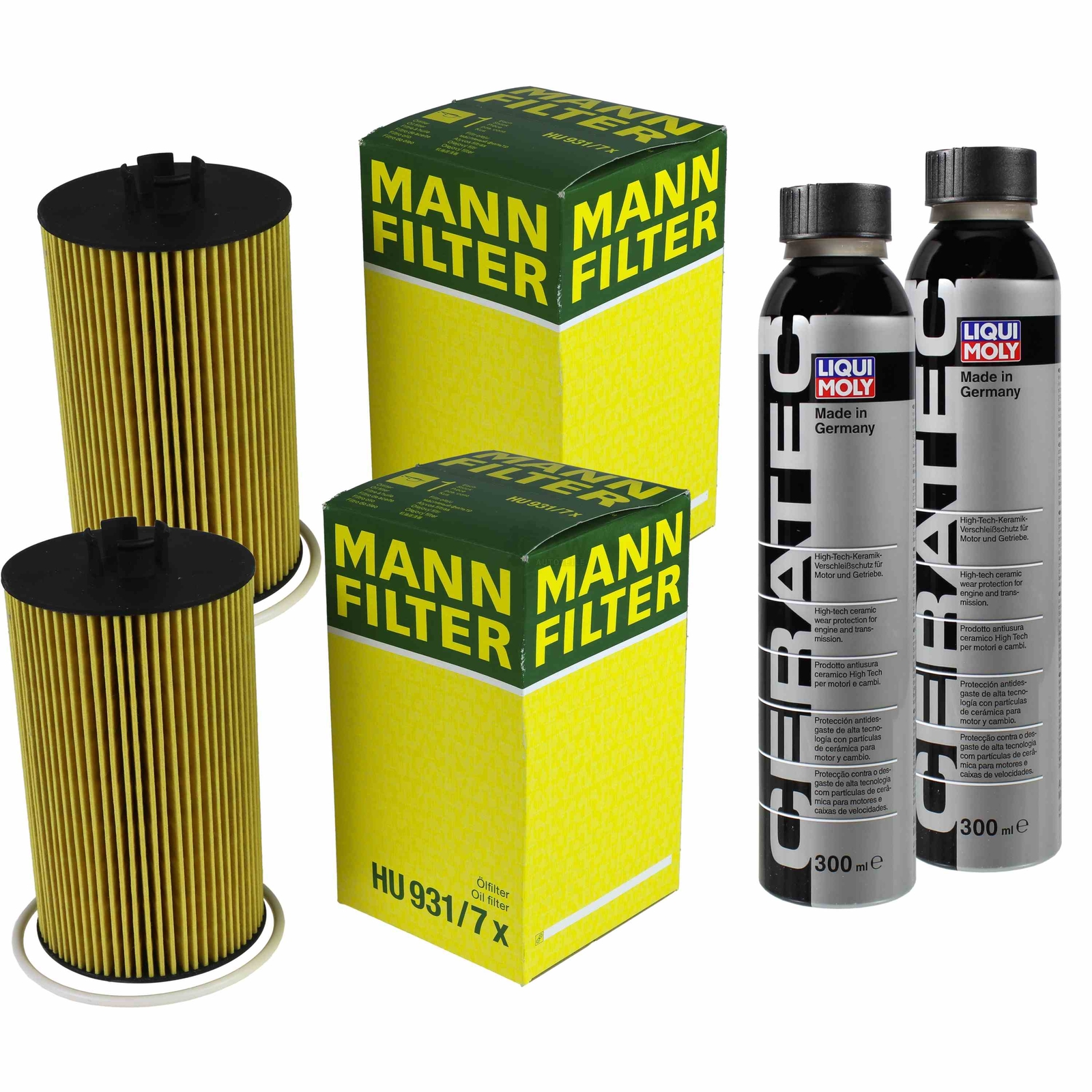 2x MANN-FILTER Ölfilter HU 931/7 x + 2x LIQUI MOLY Cera Tec 3721 | eBay.de