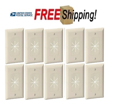 Split Wall Plate With Flexible Opening Almond-Beige Qty 10 NEW | eBay