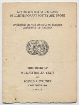Donald A STAUFFER / The Poetry of William Butler Yeats 1st Edition 1946 ...