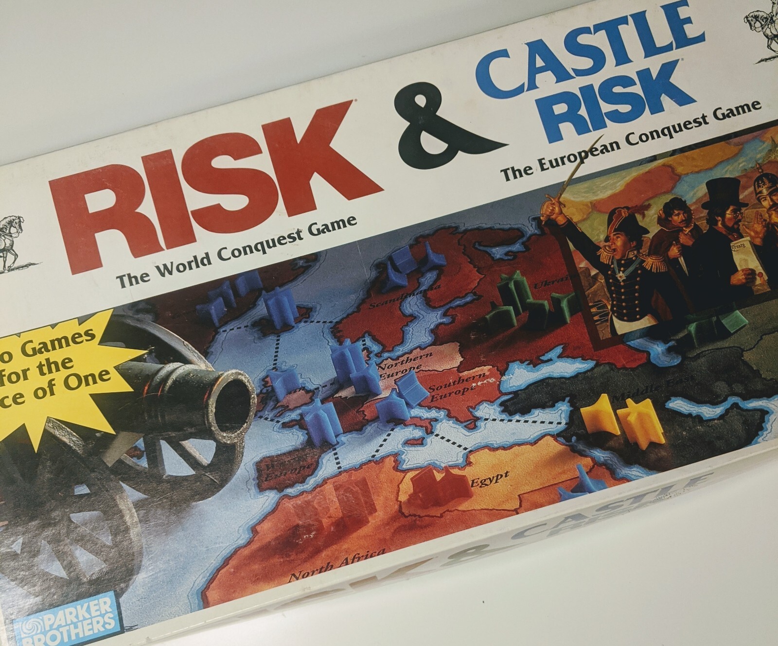 RARE Risk/castle Risk 2 in 1 Strategy Board Game 1990 Parker Brothers ...