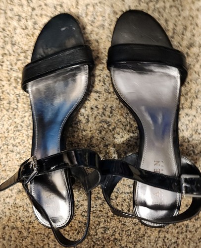 Ralph Lauren Black Leather Strap Heels, Size 7.5B | eBay