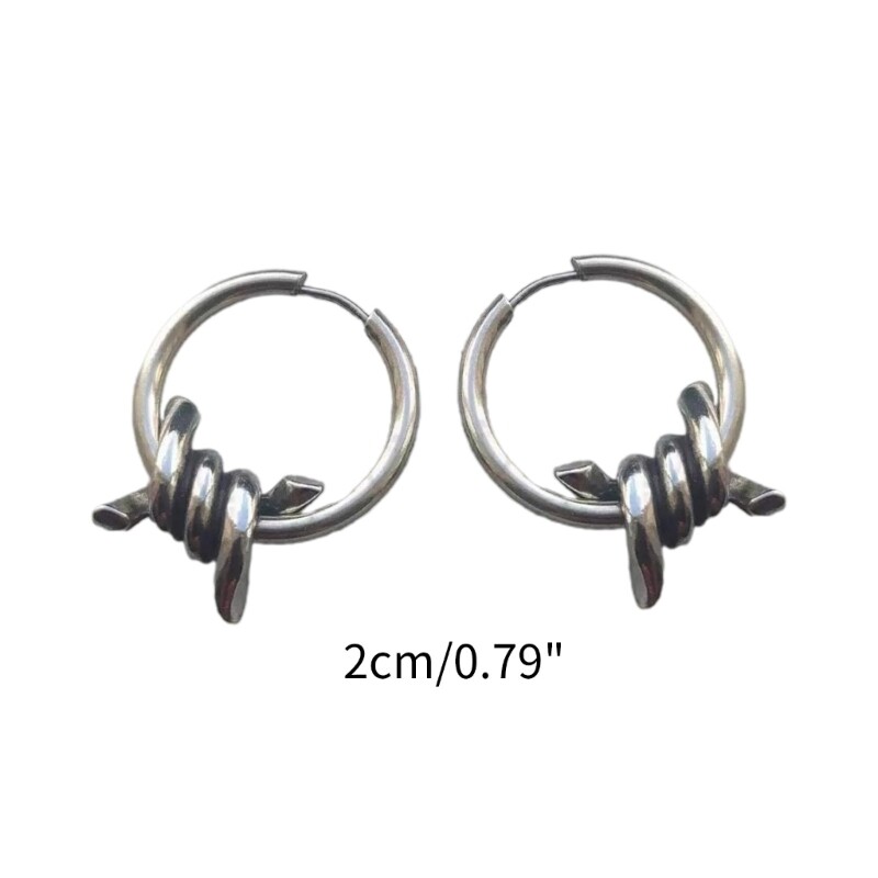 Exaggerated Hip Hop Hoop Earring Unique Circle Twist Wire Earring ...
