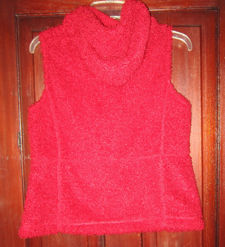 J. Jill Sz S Cardigan Sweater Knit Vest Jacket Hood Boucle Teddy Fleece ...