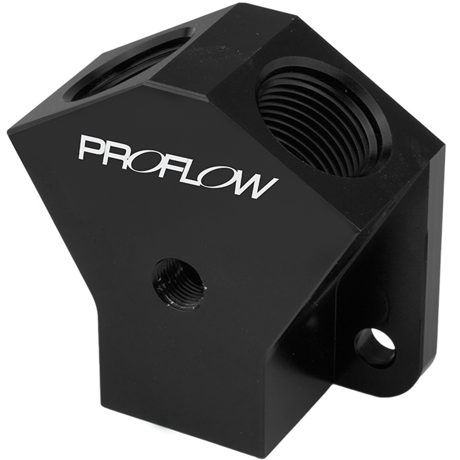 Proflow Billet AN Fuel Block -12AN In -10AN Out w/1/8in. NPT Port ...