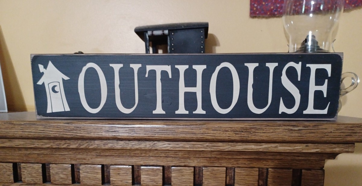 Rustic Outhouse Signs