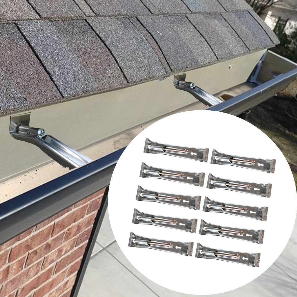 Metal Roof Gutter Hangers Galvanised Top Rafter Brackets For A Gabled