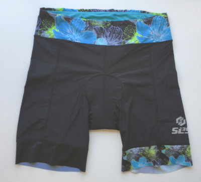 SLS3 Womens FRT Tri Race Shorts XL Floral Padded Wicking Comfort ...