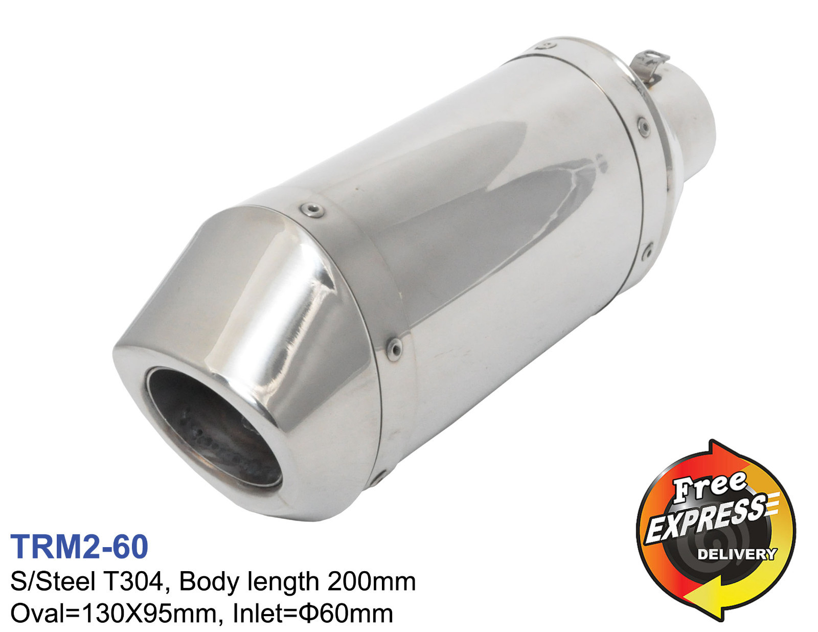 Motorcycle universal S/Steel T304 performance short exhaust muffler ...