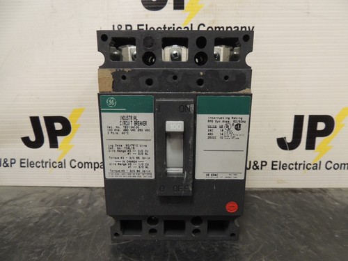 GE TED134100 100 AMP CIRCUIT BREAKER 3 POLE 3 PHASE GREEN FACE | eBay