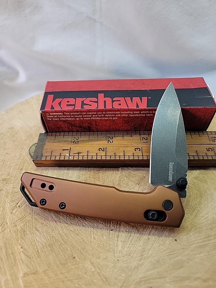 Kershaw Pocket Knife new in box mini iridium bronze | eBay
