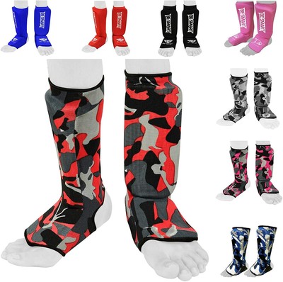 Kids MMA Shin Instep Guards Pads Protector Kick Boxing Muay Thai ...