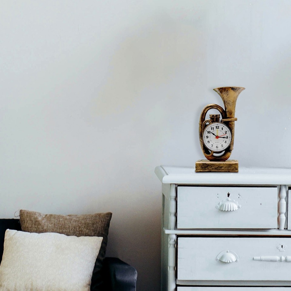 Alarm Clocks Bedside Ticking Table Clock With Analog Display Desk Clock ...