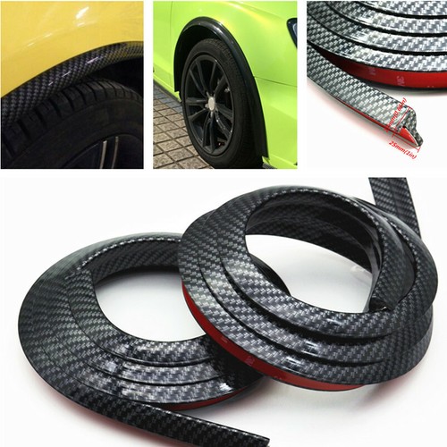 2Pc Carbon Fiber Fender Flares Protector Strip Wheel Eyebrow Anti ...