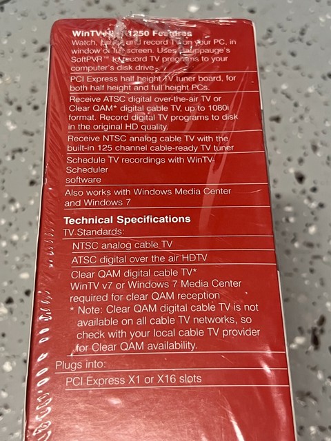 Hauppauge 1196 WinTV HVR-1265 PCI Express Hybrid High Definition TV ...