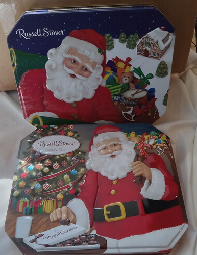 2 Russell Stover Christmas Tins 2018 and 2010 | eBay