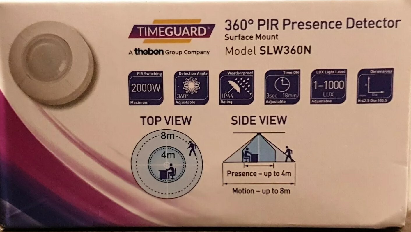 TIMEGUARD SLW360N 360 DEG PIR PRESENCE DETECTOR(SURFACE MOUNT) | eBay UK