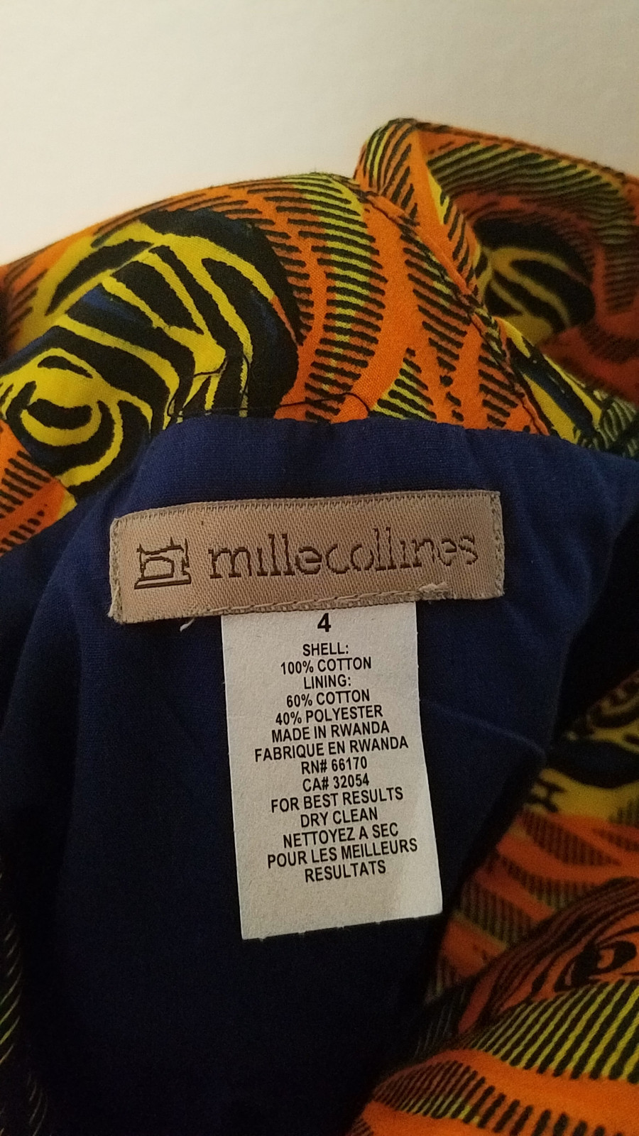 Anthropologie Mille Collines Cotton Moonrise dress orange SZ 4, Worn ...
