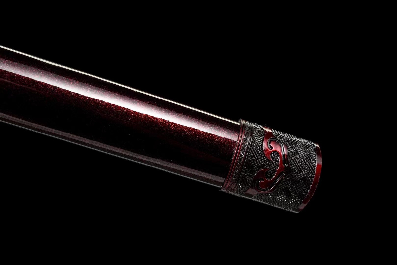 Red Dragon Ninjato Ninja 9260 Spring Steel Functional Japanese Straight ...