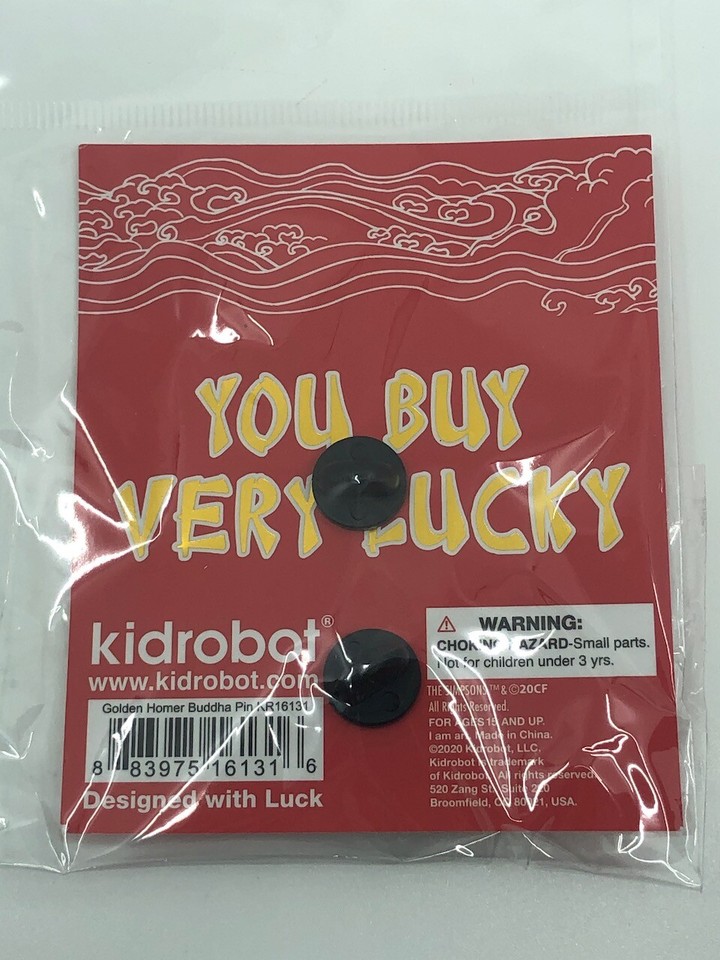 Kidrobot x Simpsons Golden Homer Buddha 1.5" Enamel Pin SDCC 2020 ...