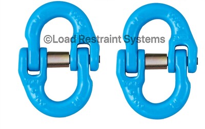 2 x YOKE 10mm Chain Connector, Chain Link, 4T Grade 100 Lifting G100 ...
