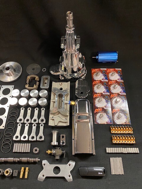 1/4 Scale V8 Nitro Powered Engine Kit | eBay