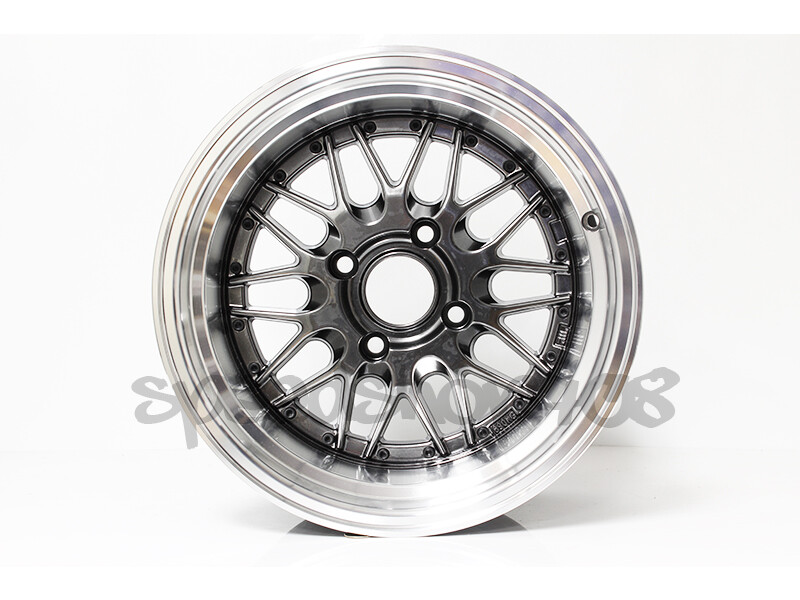ROTA KENSEI WHEELS HYPER BLACK WITH POLISH LIP 15X9 -15 4X114.3 FOR ...