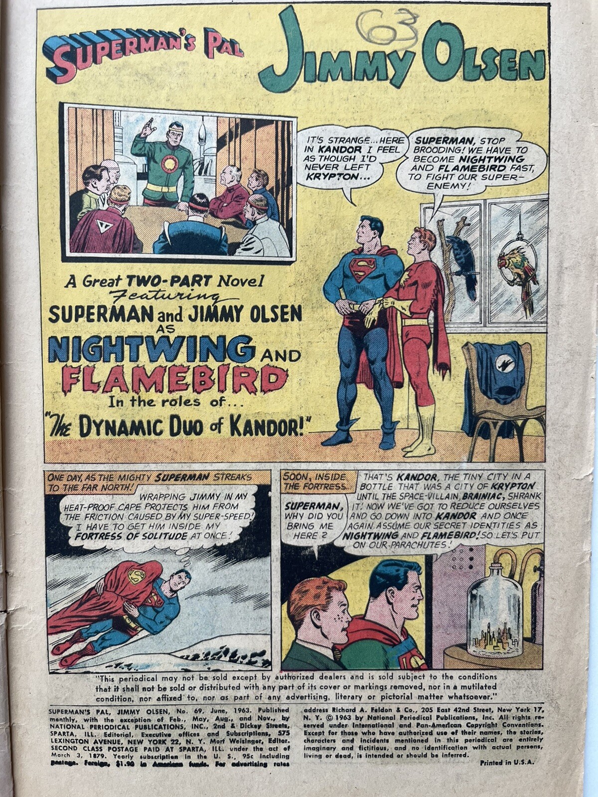 Superman’s Pal Jimmy Olsen#69- Flamebird /Nightwing- Lower grade Silver ...
