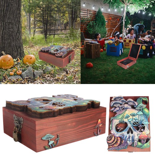 Skull and Nature Hidden Key Box Wooden Keepsake Memory Box M1 | eBay