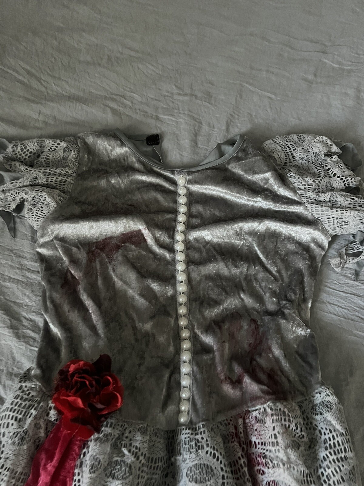 girls Zombie Bride Costume spirit halloween sz L - Gem