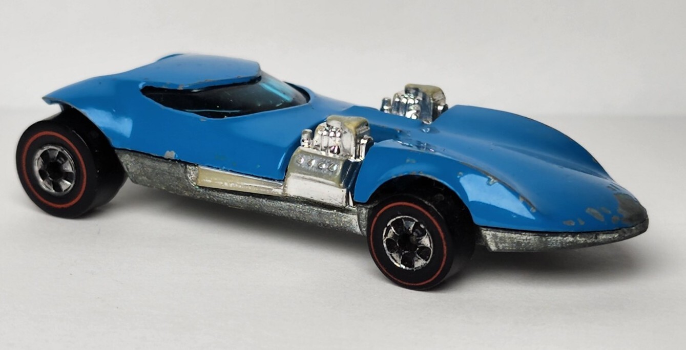 Vintage Hot Wheels Redline 68 Twin Mill and Button Blue Black Interior ...