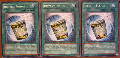 3X INSTANT FUSION 3X *** PLAYSET YUGIOH CDIP, AP02, CP07, SHSD YUGIOH ...