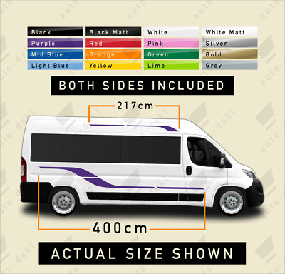 4m MOTORHOME VINYL GRAPHICS STICKERS DECALS STRIPES CAMPER VAN to fit ...