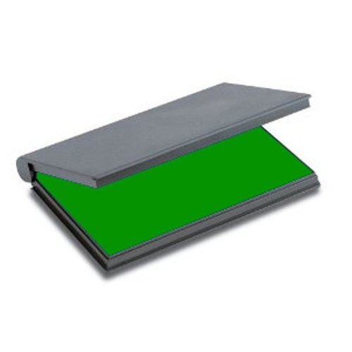 Green Stamp Pad, Size 1 (2.5x4.375", 70x110mm) Felt Surface, Shiny ...