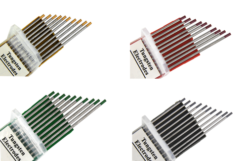 10 pièces TIG/WIG 175mm ÉLECTRODES EN TUNGSTÈNE Gris/Doré/Vert/Rouge (1 ...