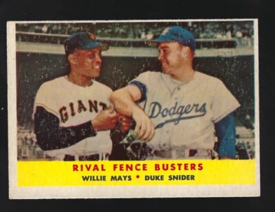 1958 TOPPS RIVAL FENCE BUSTERS MAYS # 436 EX MINT | eBay
