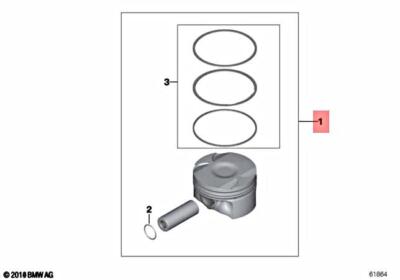 New Genuine BMW ENGINE PISTON 8619196 14-18 - 11258619196 | eBay