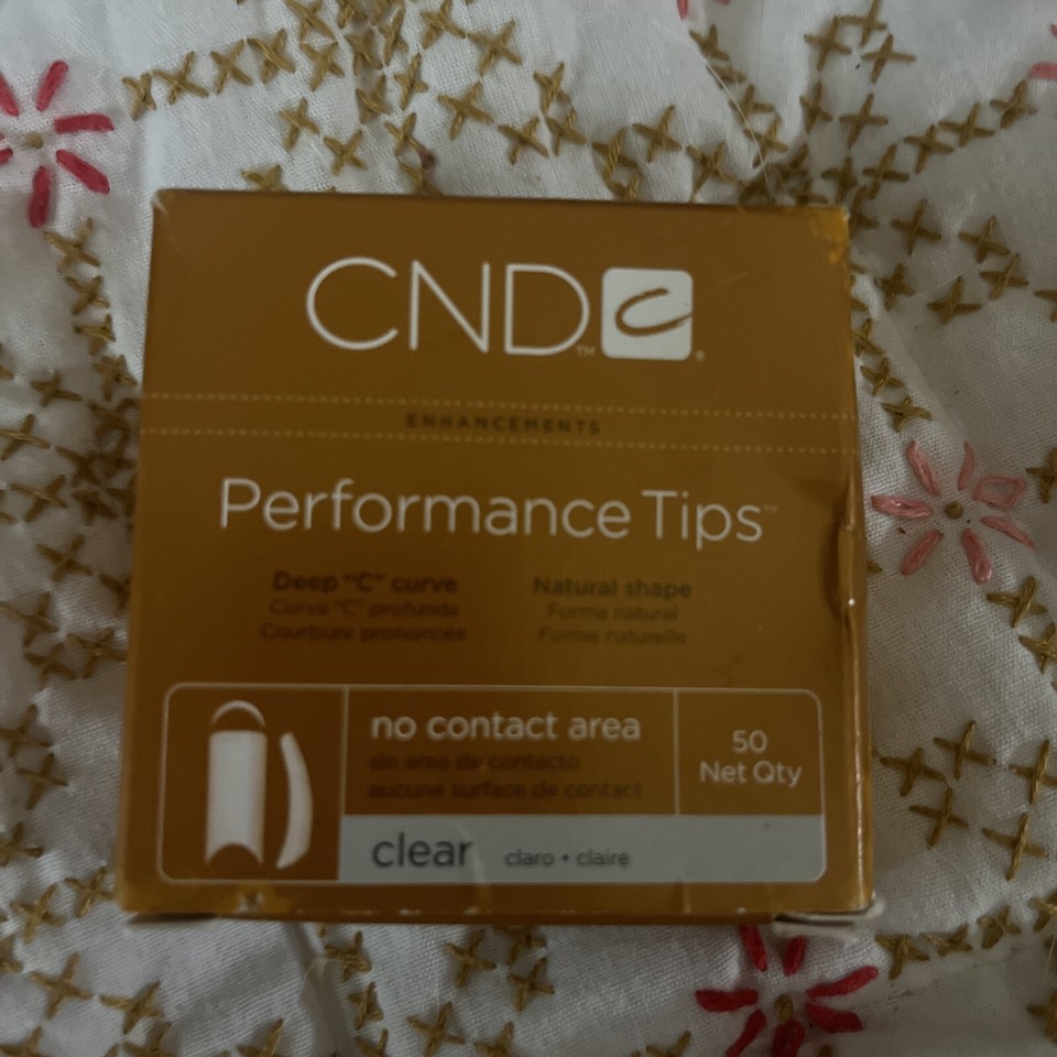 CND Performance Nail Tips Clear Size 10 Refill of 50 Deep C Curve ...
