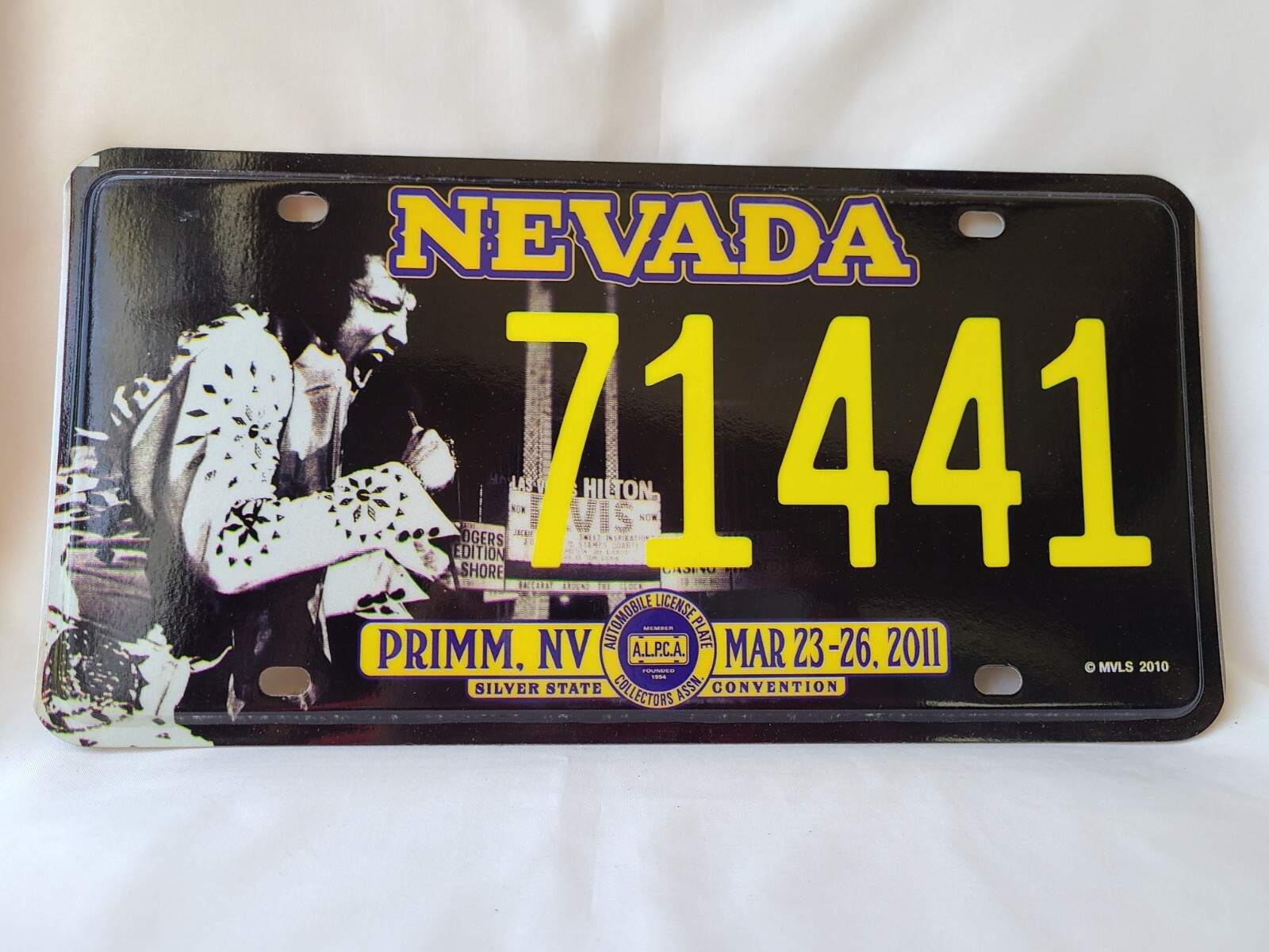 2011 Nevada Primm Elvis ALPCA Silver State Souvenir Booster License ...