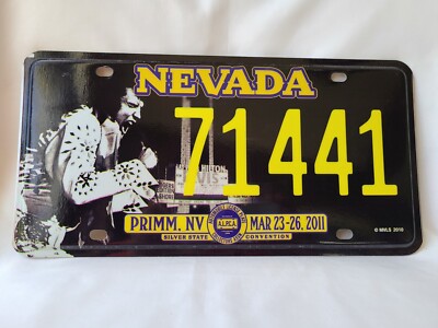 2011 Nevada Primm Elvis ALPCA Silver State Souvenir Booster License ...