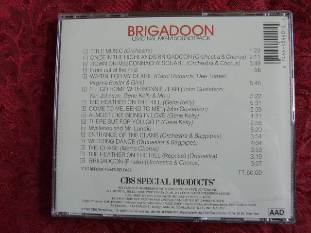 BRIGADOON - ORIGINAL MGM MOVIE SOUNDTRACK- 1954 - GENE KELLY - CYD ...