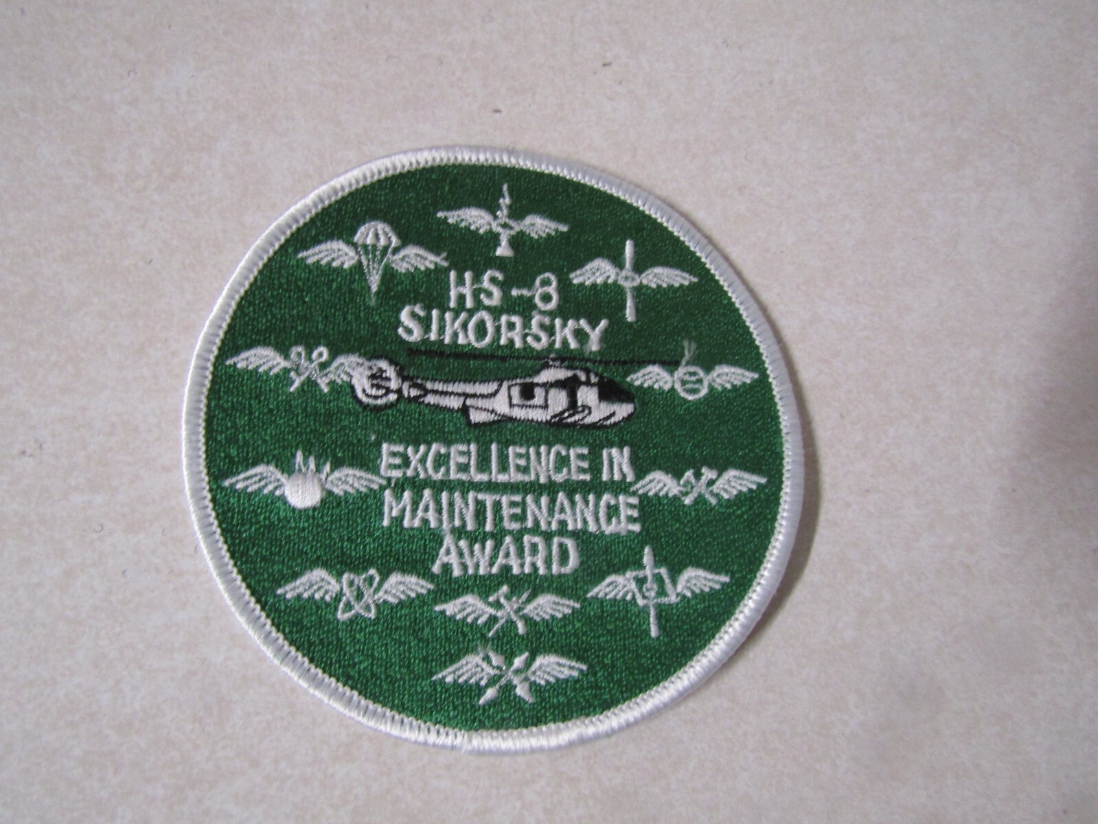 MILITARY PATCH SEW ON OLDER HS-8 SIKORSKY HELICOPTER EXCELLENCE IN ...