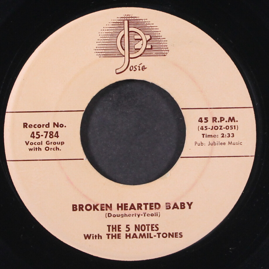FIVE NOTES: you are so beautiful / broken hearted baby JOSIE 7" Single ...