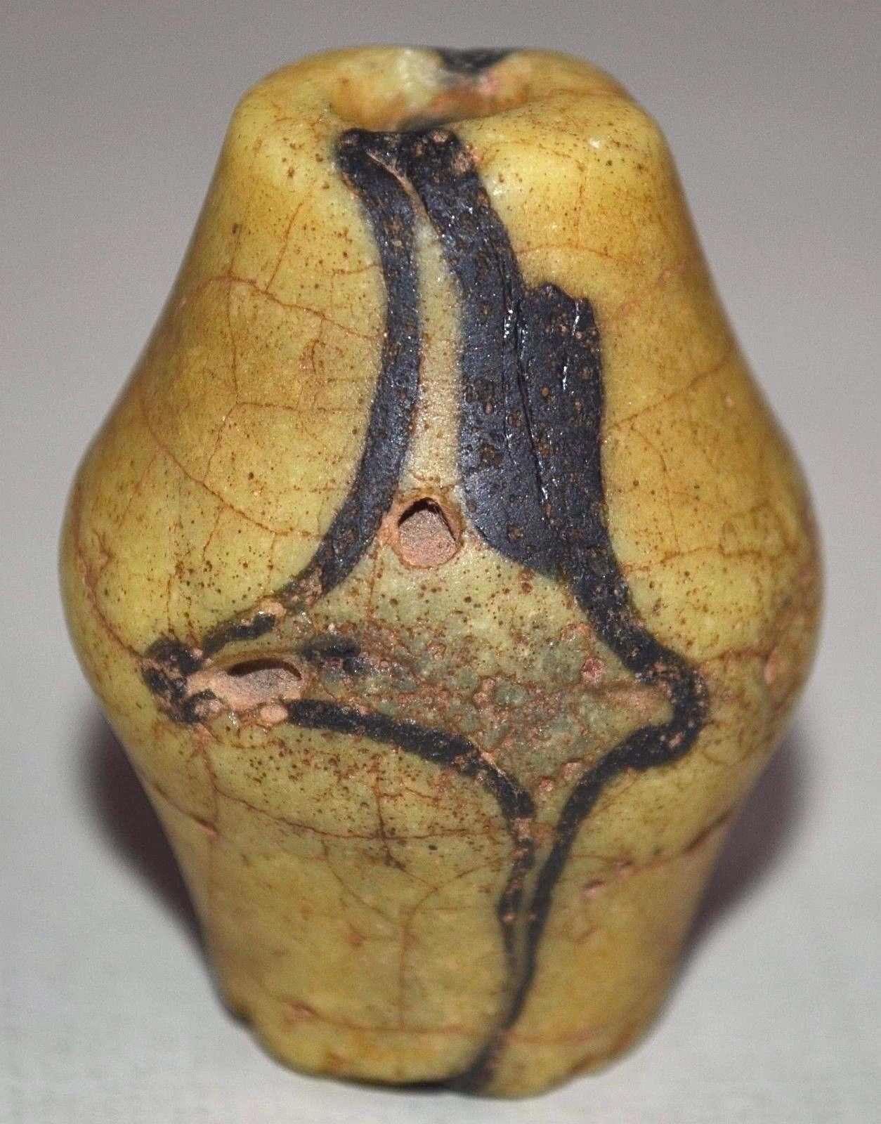 Antique Akoso Bodom African Powder Glass Eye Bead Black Core Ghana ...