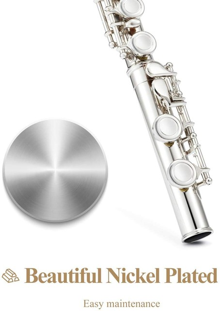 Eastar Nickel C Flutes 16 Key Closed Hole Musical Instrument Set ...