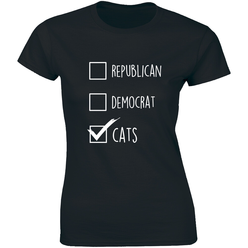 Republican Democrat Cats Funny Political Pet Lover Shirt Women's T ...