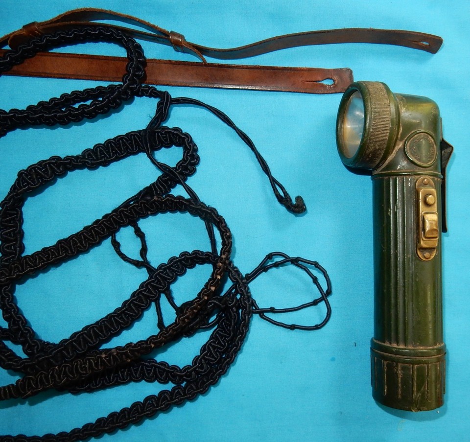 WW2 MIXED FIELD GEAR TORCH LANYARDS WHISTLE Etc WORLD WAR II MILITARY ...