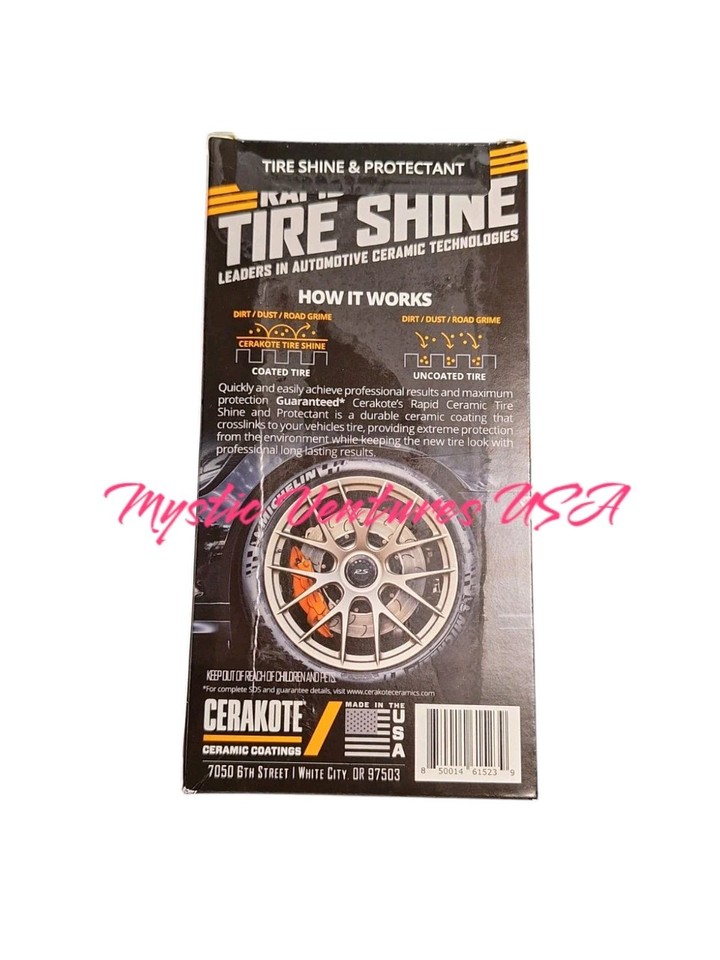 CERAKOTE 8 oz Rapid Ceramic Tire Coat Tire Shine Black Finish ...