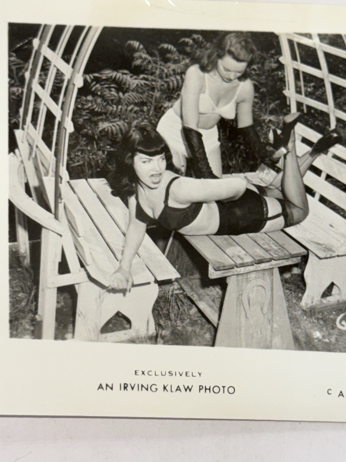 RARE BETTIE PAGE VINTAGE 1950's 4 x 5 PHOTOGRAPH BY IRVING KLAW | eBay