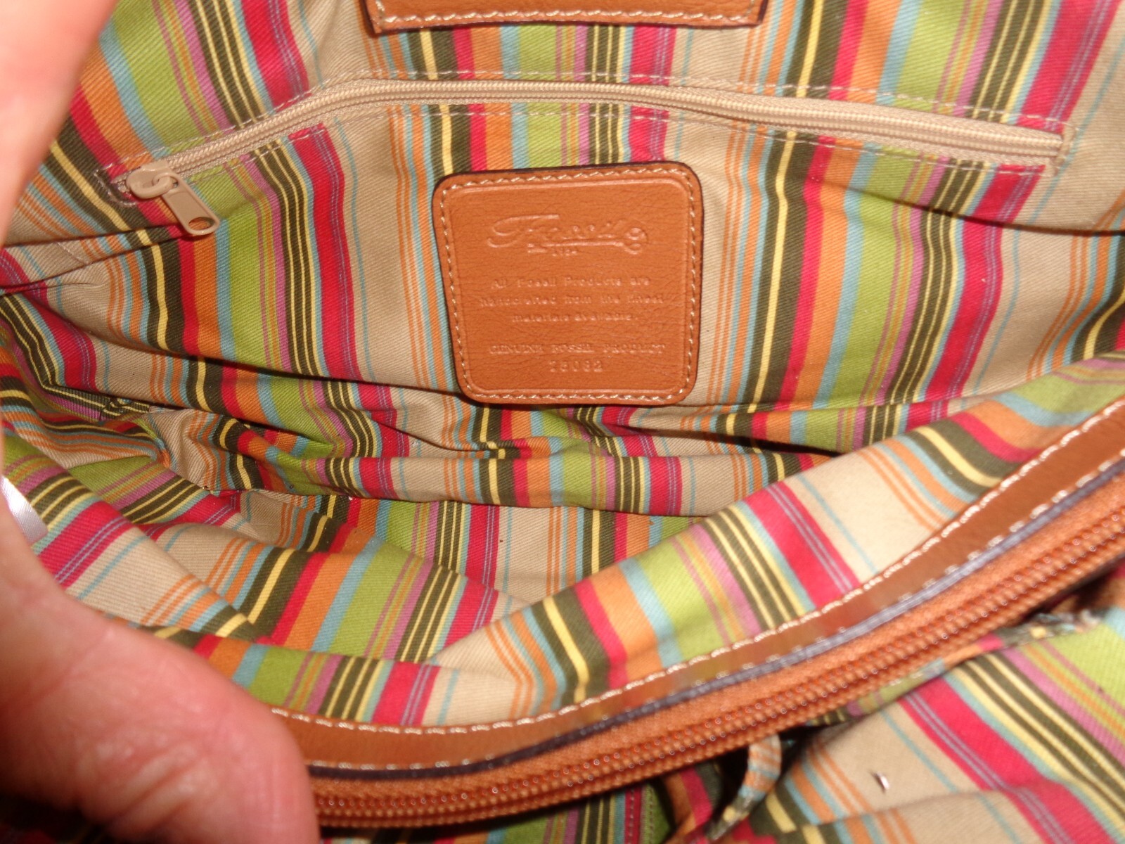 FOSSIL WOVEN STRAW & LEATHER TOTE SHOULDER BAG PURSE #76082 TAN & BROWN ...