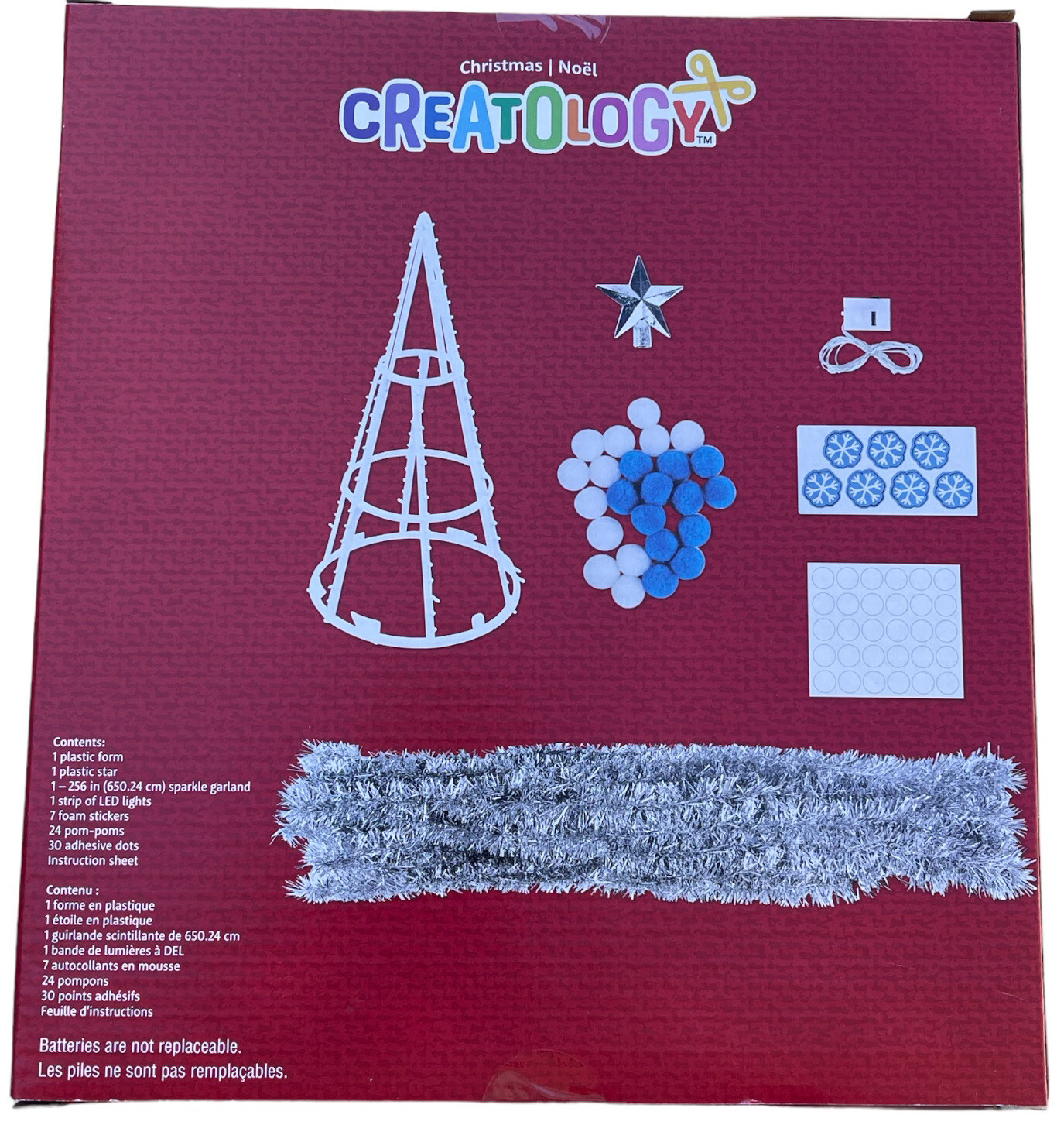 Creatology Christmas Decor Craft Kit Light Up Tinsel Garland Christmas ...